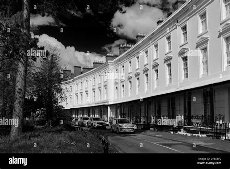 Victorian Neo Classical Architecture At Landsdowne Crescent Leamington Spa Town Warwickshire
