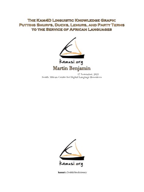 The Kam4d Linguistic Knowledge Graph Putting Smurfs Ducks Lemurs