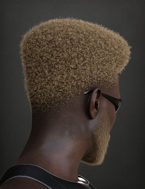 Faded Afro Hair And Beard For Genesis 9 Daz 3d