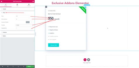 How To Configure And Style Pricing Table Widget With Elementor