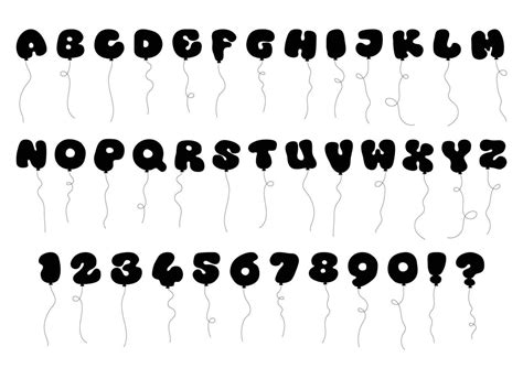Balloon Letters Font Balloon Font Bonus Patterns Free Fonts
