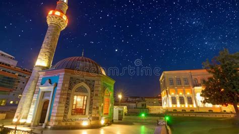 Konak Mosque Of Izmir In Turkey At Night Stock Footage Video Of Exterior Palms 310352078