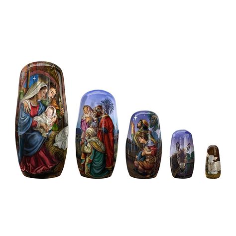5 Piece Wood Nesting Nativity Set [consumer]autom