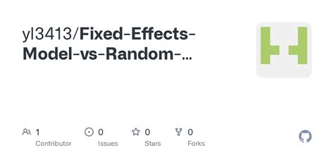 Github Yl3413 Fixed Effects Model Vs Random Effects Model
