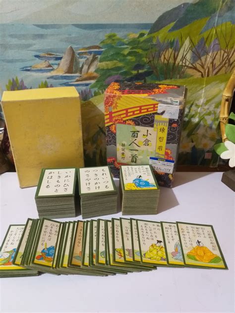 Vintage Japanese Playing Cards Tengu Karuta Cards Japanese Literary