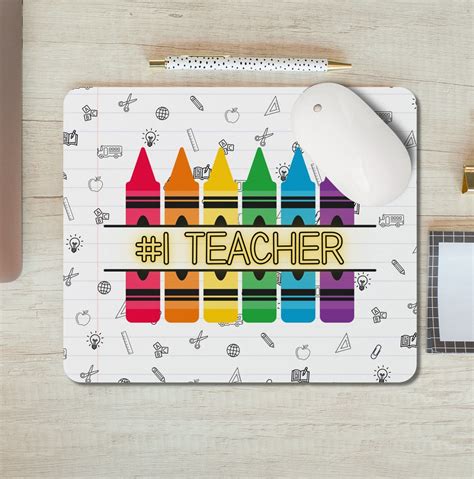 Number One Teacher Mouse Pad T For Teacher School Teacher