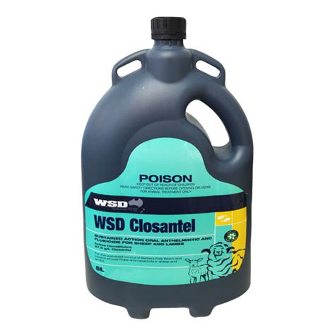 Wsd Closantel Sheep Drench 5l Sustained Action Worm And Fluke Control
