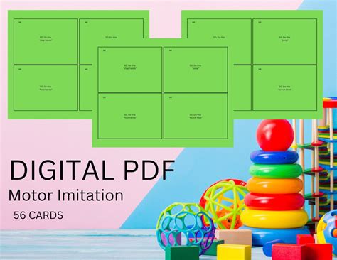 Digital Aba Therapy Material Cards For Motor Imitation Level 1 And 27