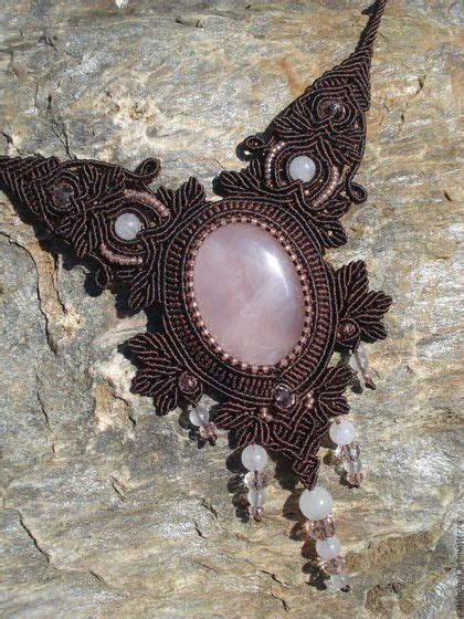 Купить или заказать Колье с розовым кварцем Версаль в интернет