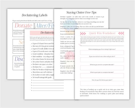 Printable Declutter Planner Housecleaning Checklist Cleaning