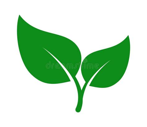 Minimalist Green Leaf Icon For Eco Friendly Branding Sustainable