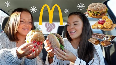Trying The New Mcodnalds Christmas Menu Items Immie And Kirra Youtube