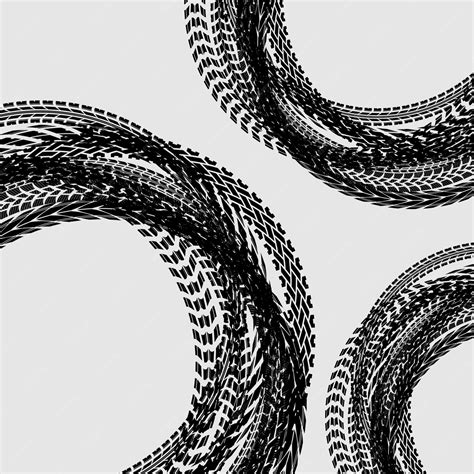 Premium Vector Tire Track Circle Background