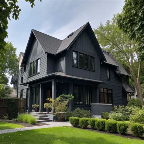 Grey House With Black Trim Exterior Modern Elegance Meets Timeless Style