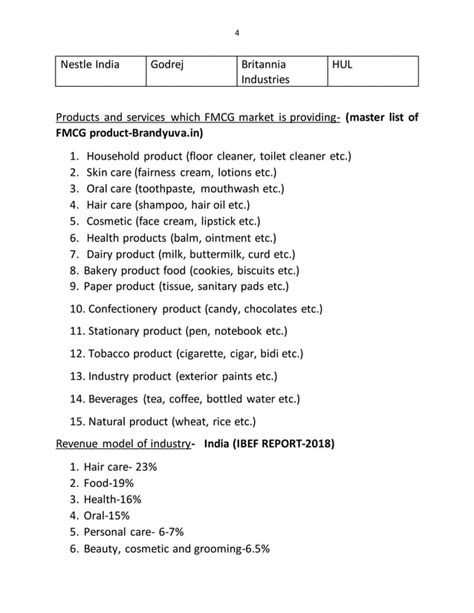 Fmcg Industry Analysis Docx