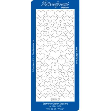 Starform Outline Sticker Hearts Art Of Craft