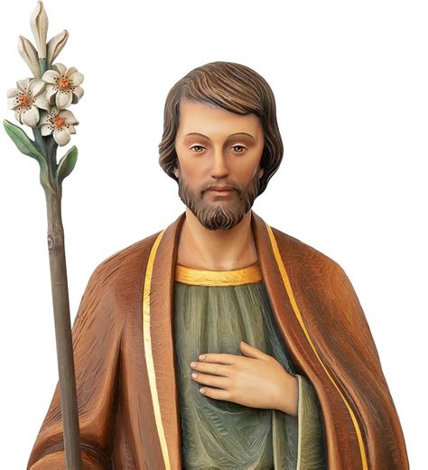 Saint Joseph With Lily 36 56 Statue From Italy