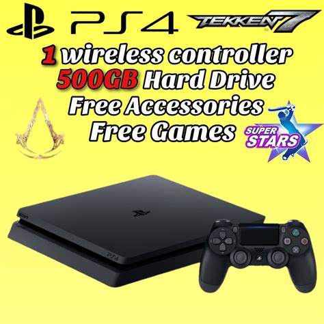 Playstation 4 Slim 500gb Hard 1 Wireless Controller Free All
