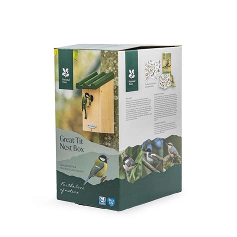 National Trust Great Tit Nest Box 32mm T Set Bird Box
