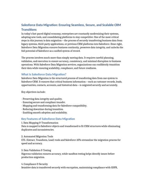 Salesforce Data Migration Best Practices Docx