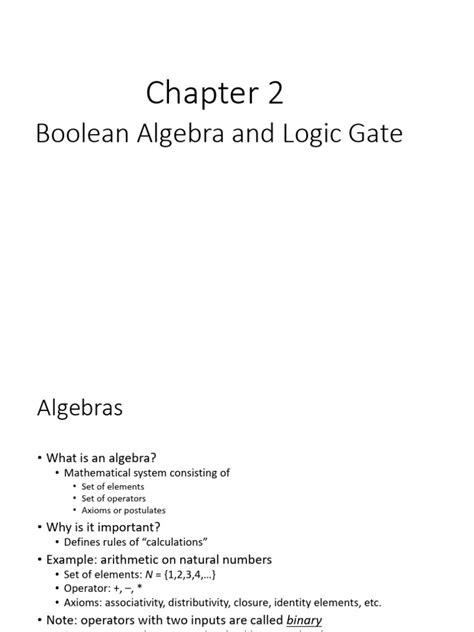 chapter 2 boolean algebra and logic gates pdf logic gate