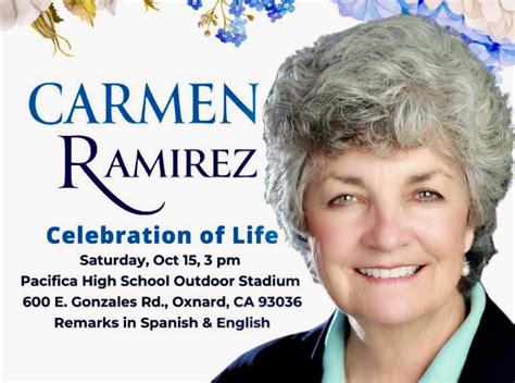 Public Celebration Of Life For Supervisor Carmen Ramirez Will Take Place In Football Stadium