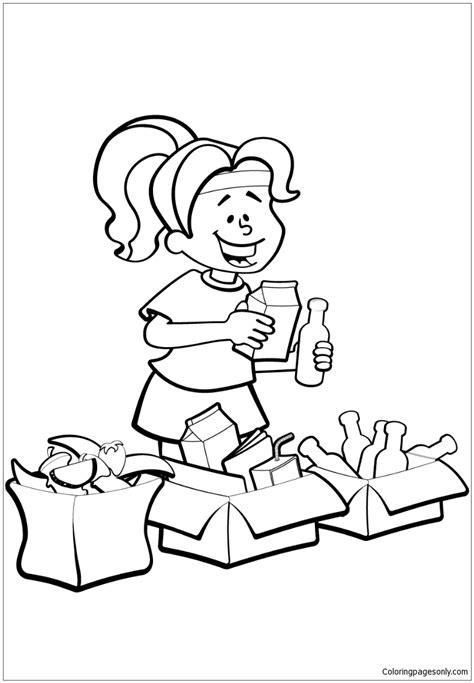 Trash Can Coloring Page At Free Printable Colorings