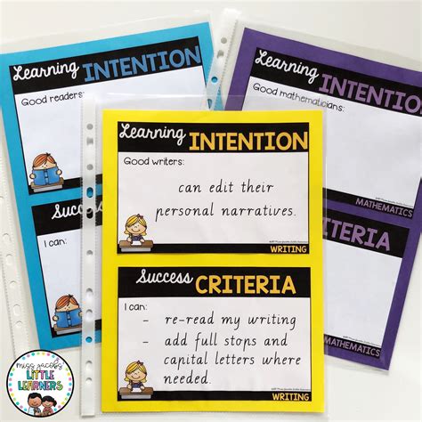 Learning Intentions And Success Criteria Miss Jacobs Little Learners