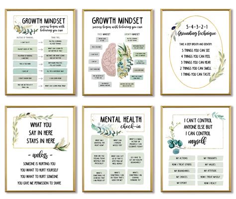 Mental Health Posters For Classroom Decor School Counselor And