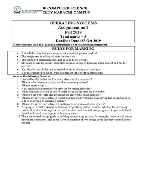 assignment 1 os pdf