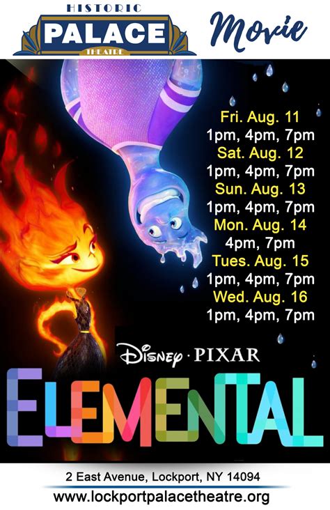 Elemental Movie Lockport Palace Theater