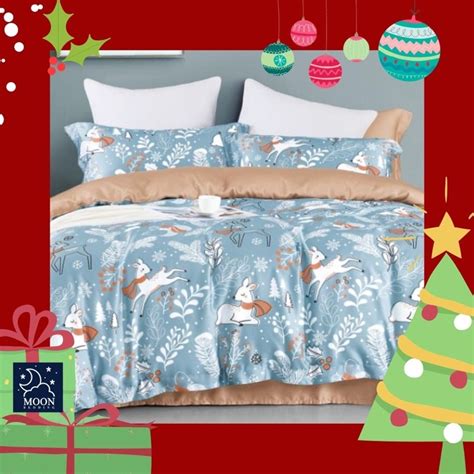 Jual Moon Kain Sprei Meteran Serat Organik Lyocell Fiber Motif Deer