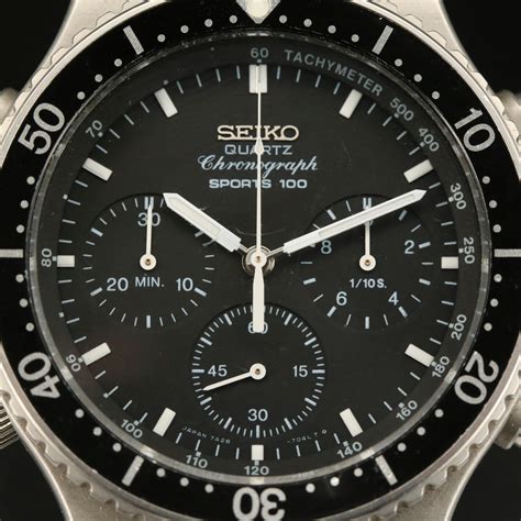 Seiko Sports 100 Quartz Chronograph Watch Ebth