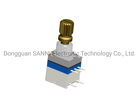 9mm Digital Incremental Encoder Metal Shaft Rotary Encoder With Push Button