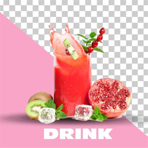Premium Psd Fresh Fruits Juice For Sammer Without Background