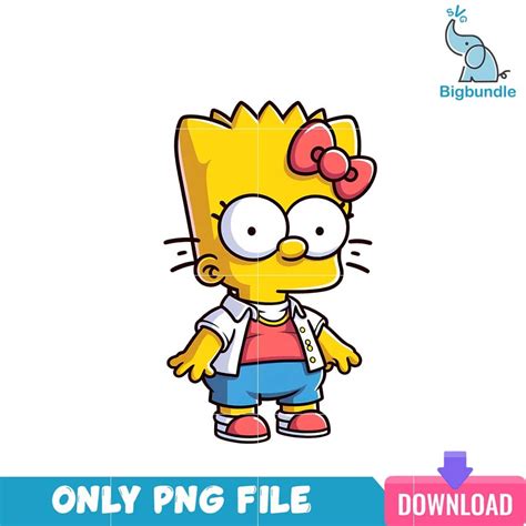 Simson Bart Hello Kitty Png Bigbundlesvg