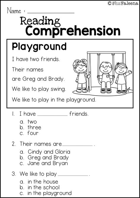 Free Printable 1st Grade Reading Worksheets