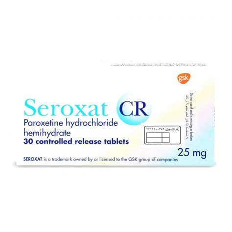 Seroxat Cr 25mg Tab 30s