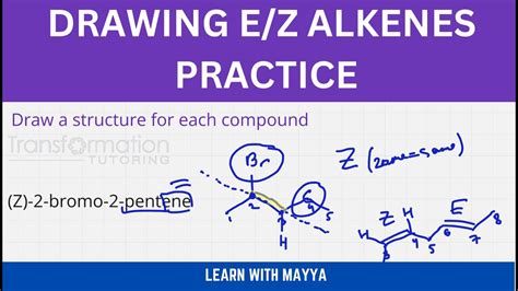 How To Draw Ez Alkenes From Their Names Learn With Mayya Youtube