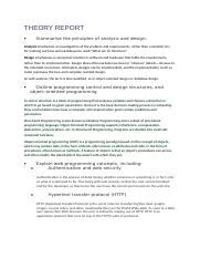 Theory Report Docx Theory Report Summarise The Principles Of Analysis
