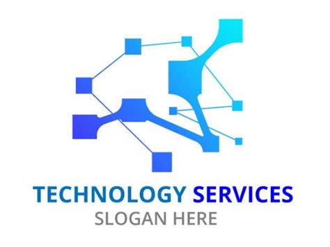 Modern Information Technology Services Logo Design Vector Sreelogo