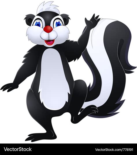 Skunk Cartoon Royalty Free Vector Image Vectorstock