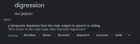 Digression Definition