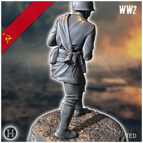 3d Printable Set Of Five Soviet Russian Red Army Soldiers Ww2 Ussr