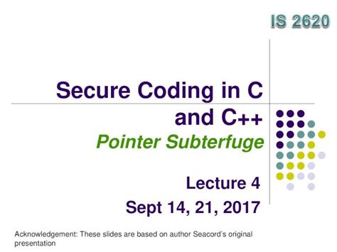 Pdf Secure Coding In C And C University Of Pittsburghsecure