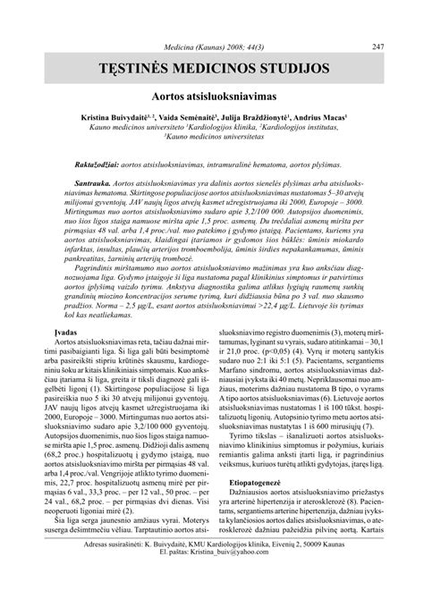 Pdf Aortic Dissection