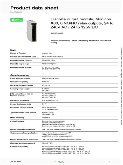 modicon x80 modules bmxdrc0805 pdf programmable logic controller