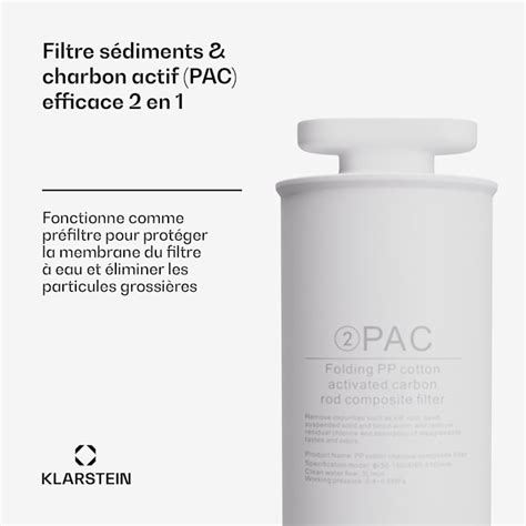 Klarstein Aqualine Pac Filtre Système De Filtration 2 En 1 Pour Le Traitement De Leau