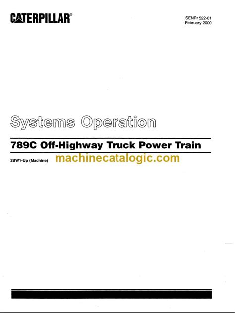 Cat 785 789c Off Highway Truck Training Manual