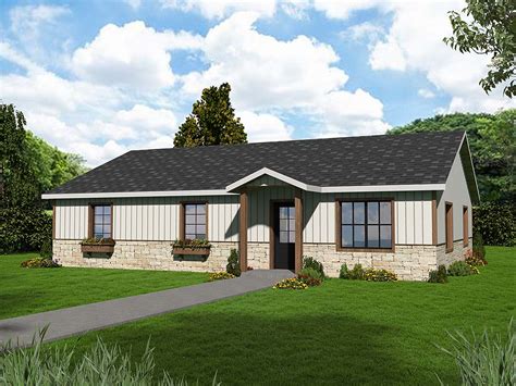 House Plan 87093 Ranch Style With 1408 Sq Ft 3 Bed 2 Bath